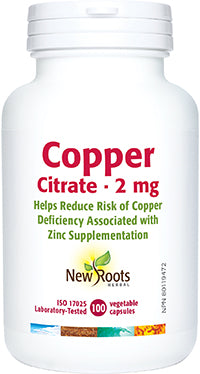 New Roots Copper 2mg 100 Capsules – Pure Nature Nutrition Centers