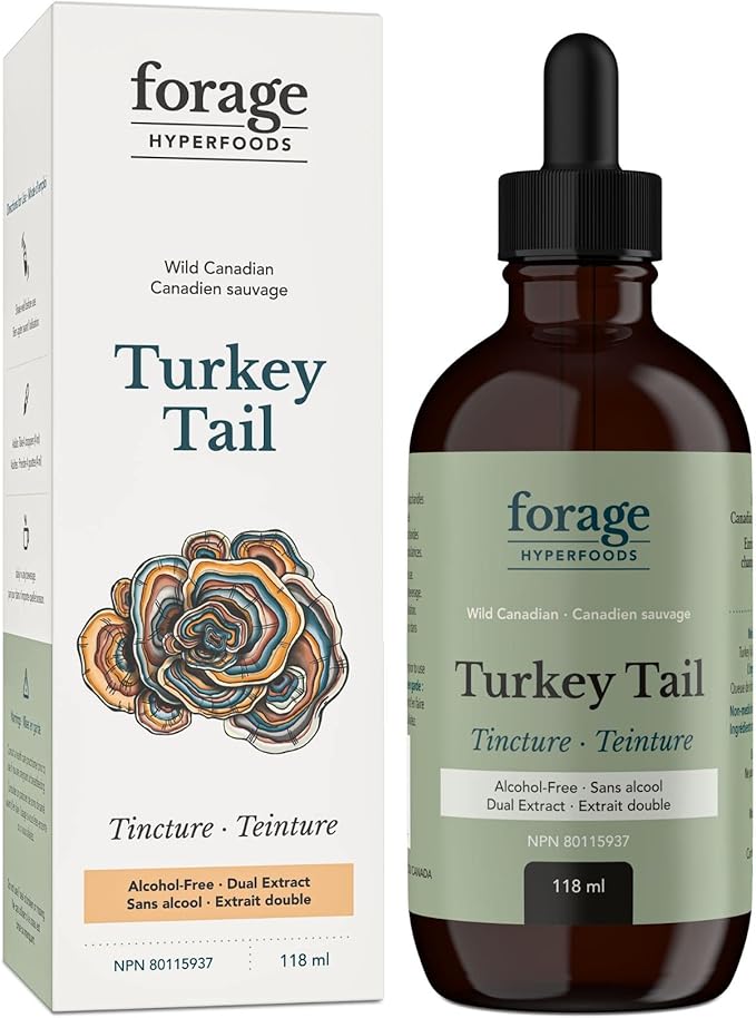 Forage Hyperfoods Turkey Tail Mushroom Tincture Alcohol-Free 118ML ...