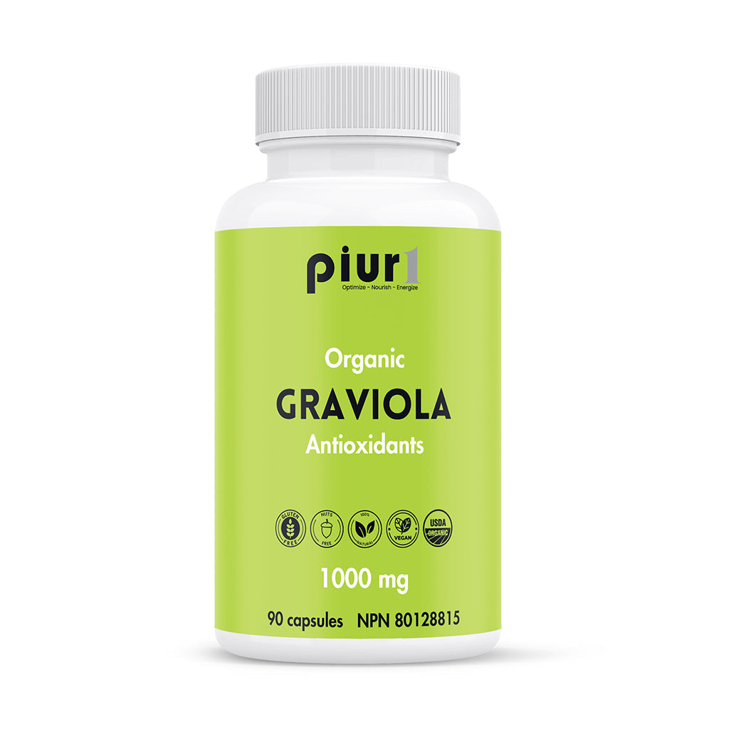 Piur1 Organic Graviola Antioxidants 1000mg 90 Capsules – Pure Nature ...