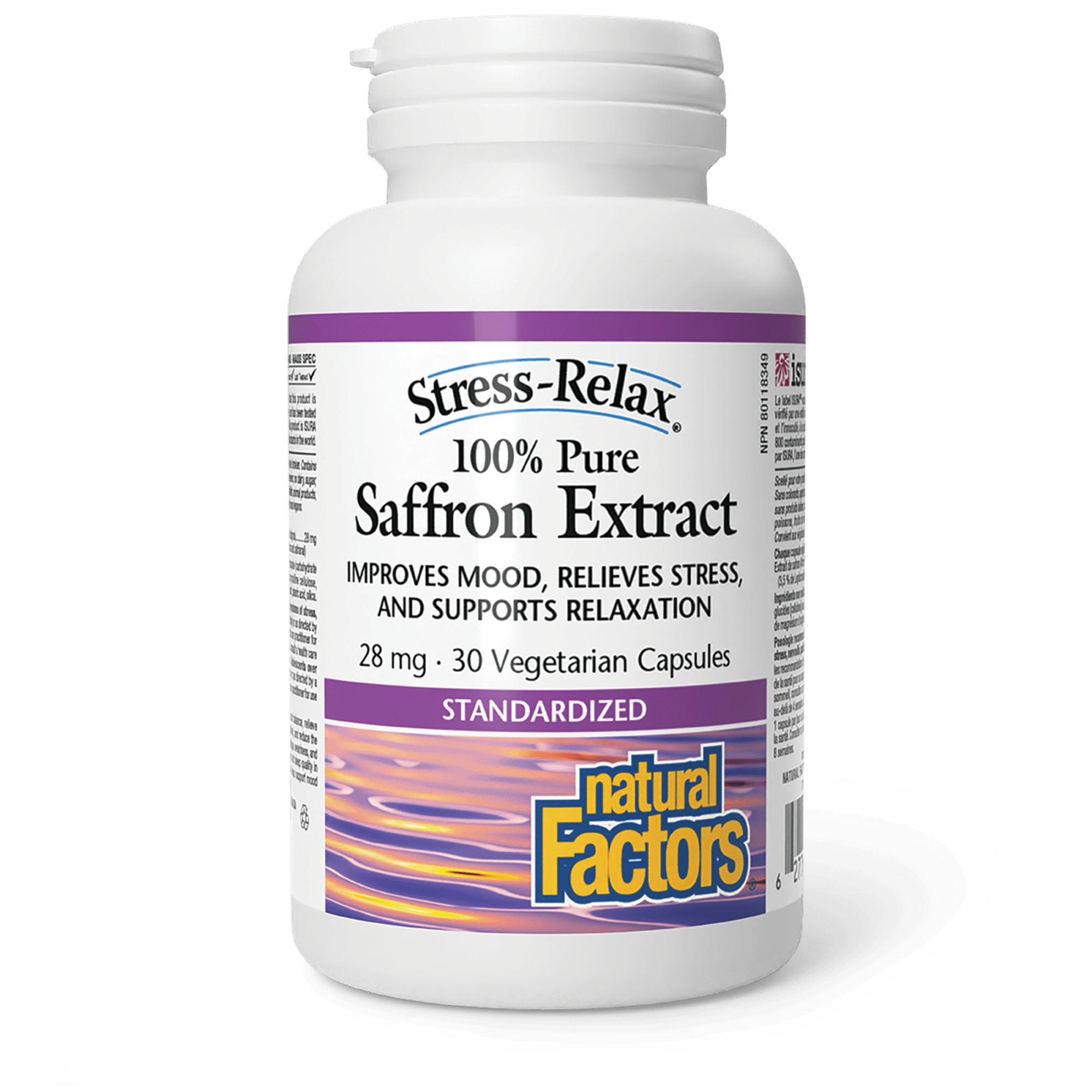 Natural Factors Saffron Extract 100% Pure 28 mg, Stress-Relax 30 Capsu ...