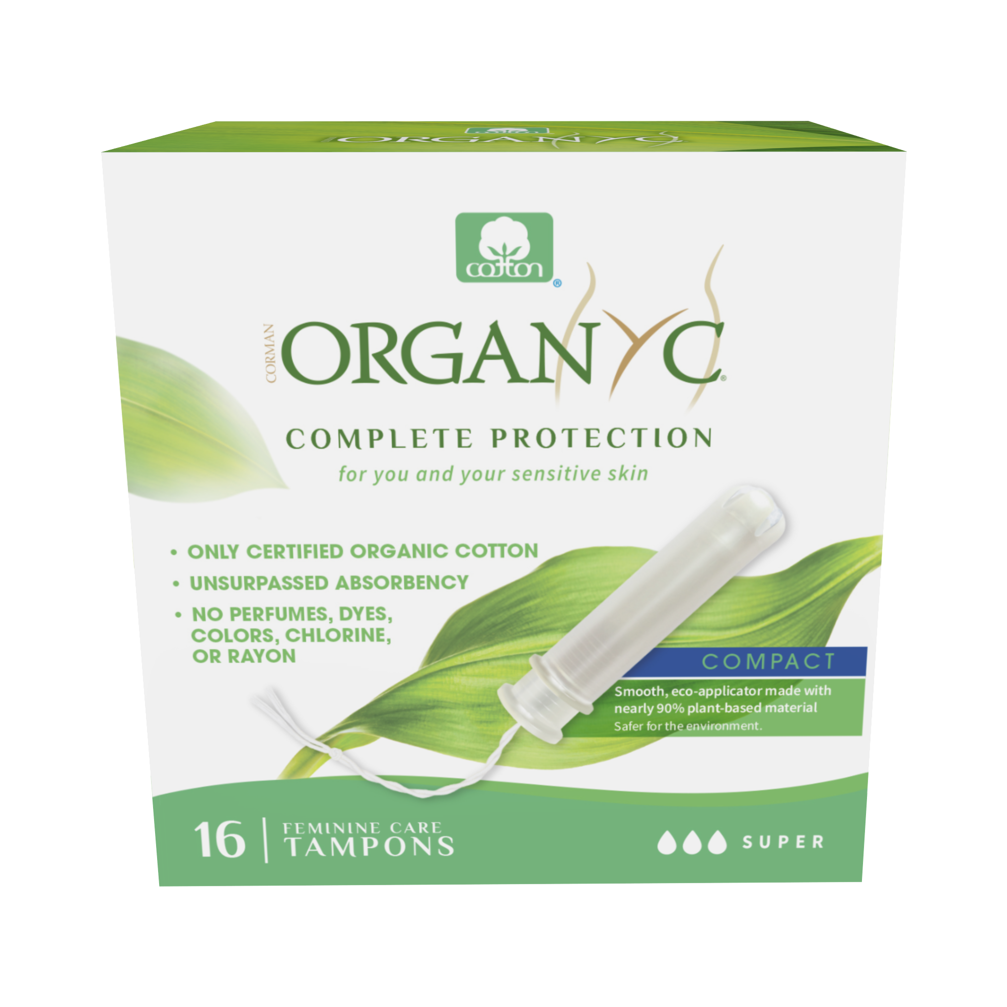 Organyc Tampon Super Compact with Applicator – Pure Nature Nutrition ...